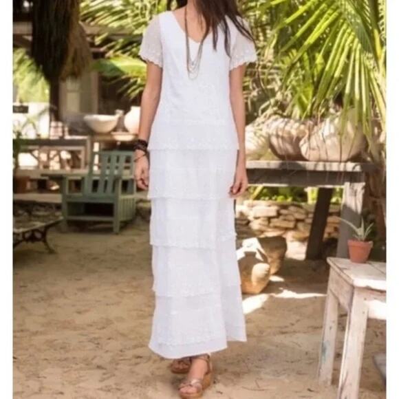 Sundance | Dresses | Sundance Maxi Dress 2 Small White Crochet Lace ...